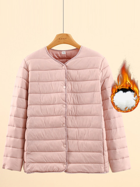 2024 Winter Women's Lightweight Plel Cotton Cotton Server Moms Loose ...