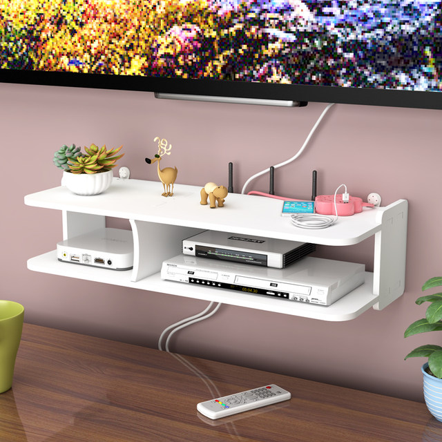 Living room TV set-top box rack wall rack router storage box wall ...