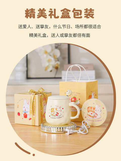 Ceramic Mark Cup Cup Cover with a spoon coffee cup Breakfast Cup ...