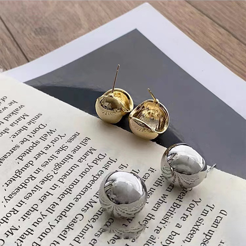 s925 silver needle Korean small ball small earrings for women summer niche design ins-sense ...