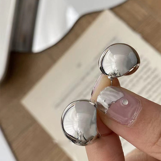 s925 silver needle Korean small ball small earrings for women summer niche design ins-sense ...