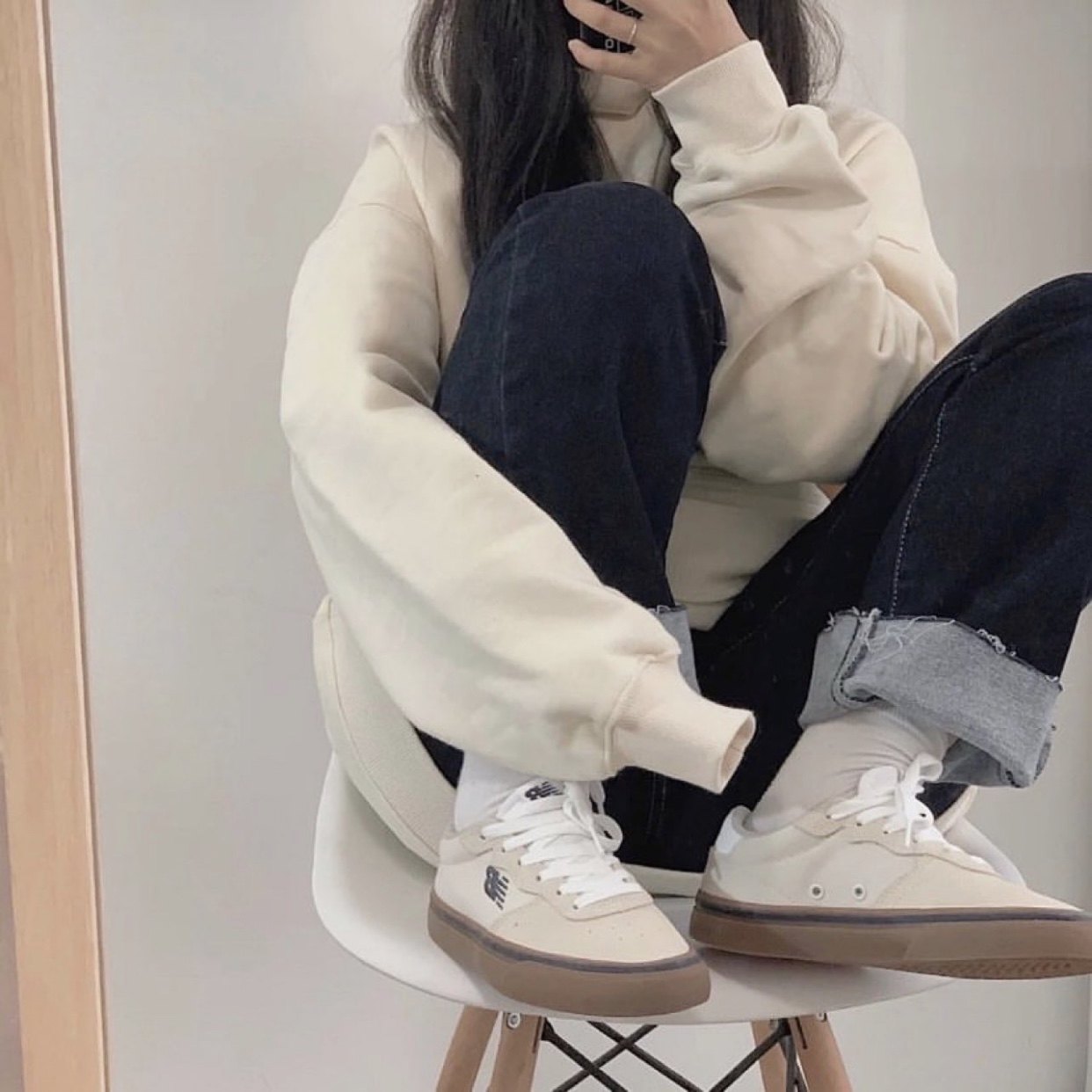 New Balance/NB 232 series men's and women's white brown rubber sole ...