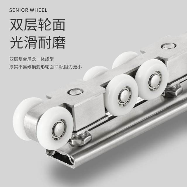 Wooden door sliding door suspended door rail hanging wheel pulley ...