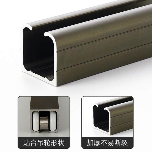 Wooden door sliding door suspended door rail hanging wheel pulley ...