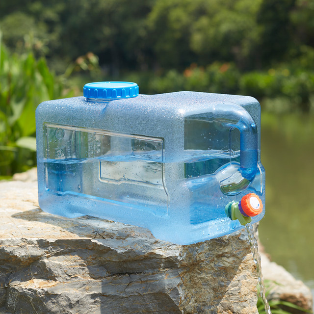 Outdoor pure water bucket with faucet, mineral water bucket, vehicle ...
