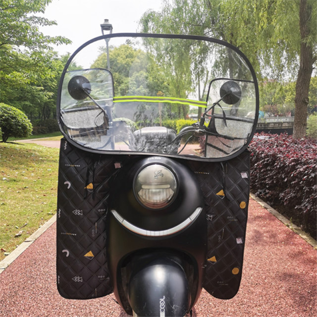 Electric vehicle front windshield and rain shield battery motorcycle ...