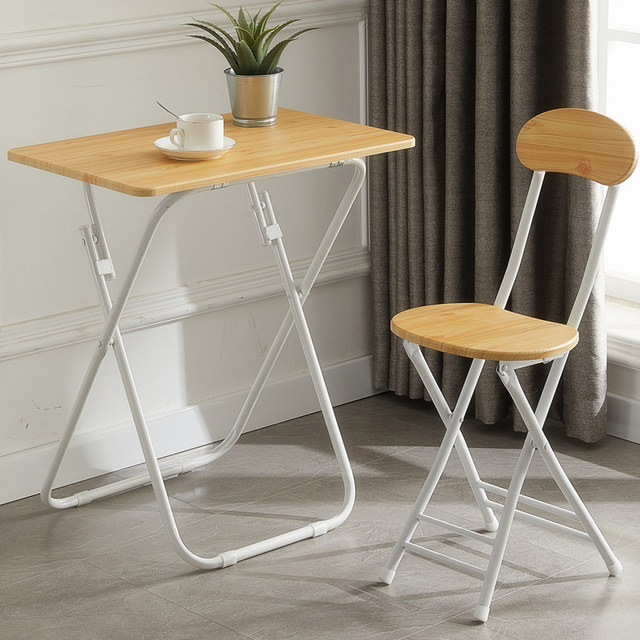 Simple folding table dormitory writing desk study desk and chair single ...