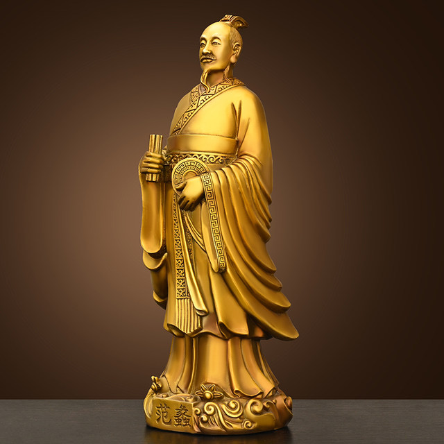 Brass Copper Fan Li Bronze Statue Wencai God Station Like Shang Sheng ...