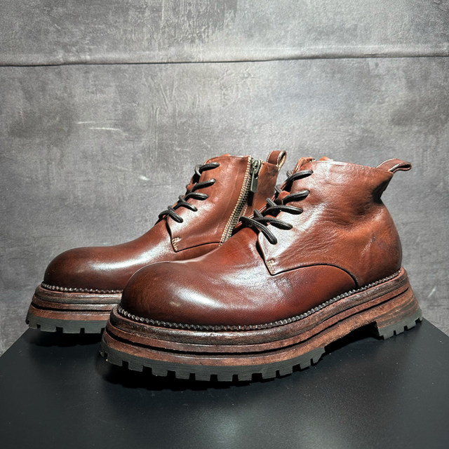 Street style design Goodyear Martin boots for men, high-end men's boots, hand-washed horse retro ...