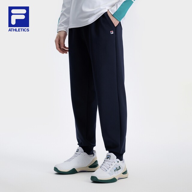 FILA official men's knitted trousers 2024 autumn new simple basic ...