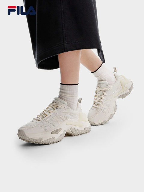 FILA official fish bone 3 dad shoes women's shoes winter new thick ...