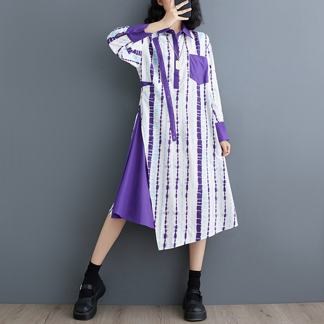 Foreign trade export autumn clothes new fashion loose large size long ...