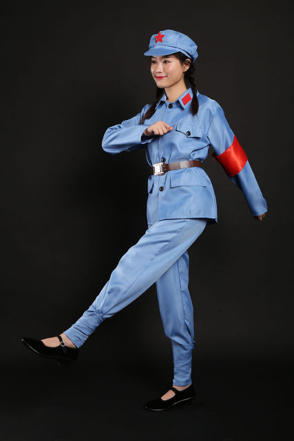 Adult Red Army Performance Costume Eighth Route Army Costume Red Guards ...