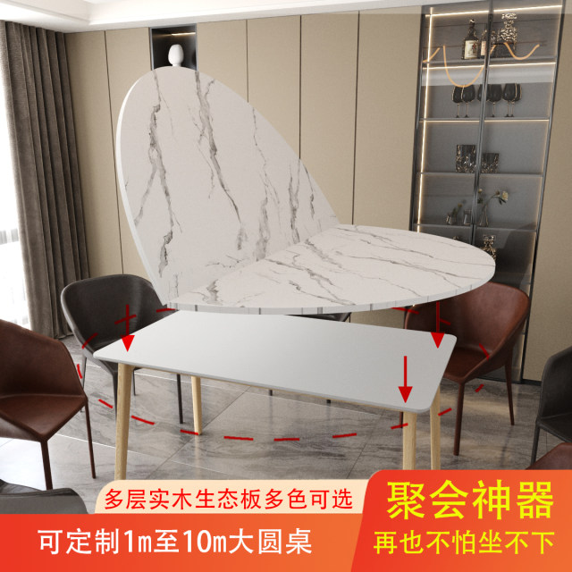 Folding round desktop round table table table Table Household hotel ...