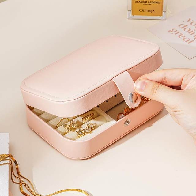 Jewelry storage box jewelry box simple high-end jewelry box earrings ...