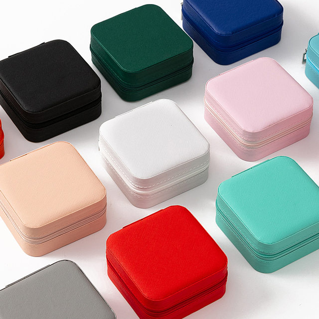 Portable jewelry box, ring storage box, simple square box, bracelet ...