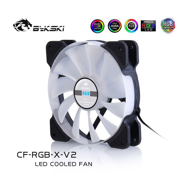 Bykski cf-eRGB-X-V2 LED bright 12cm large air volume computer silent ...