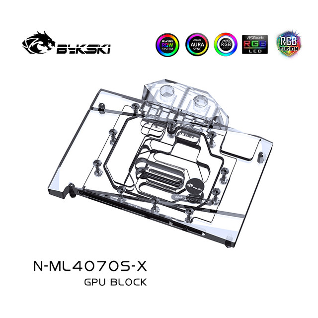 Bykski N-ML4070S-X graphics card water block Renaissance RTX 4070 Super