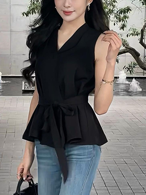 La Chapelle V-neck strap vest for women in summer thin niche design ...