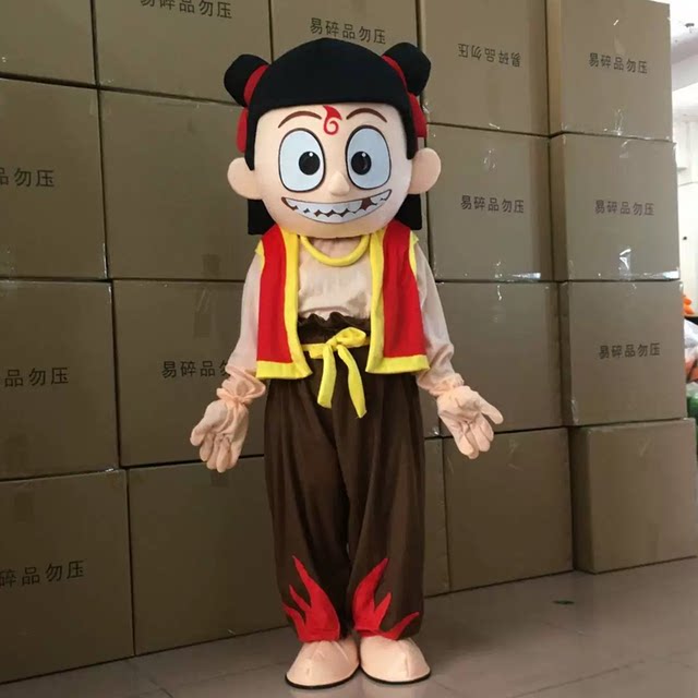 Nezha cartoon doll costume spot people walking performance props ...