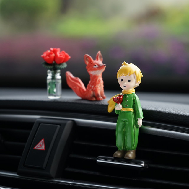 Little Prince Fox Rose Car Ornament Mini Car In-car Healing System ...