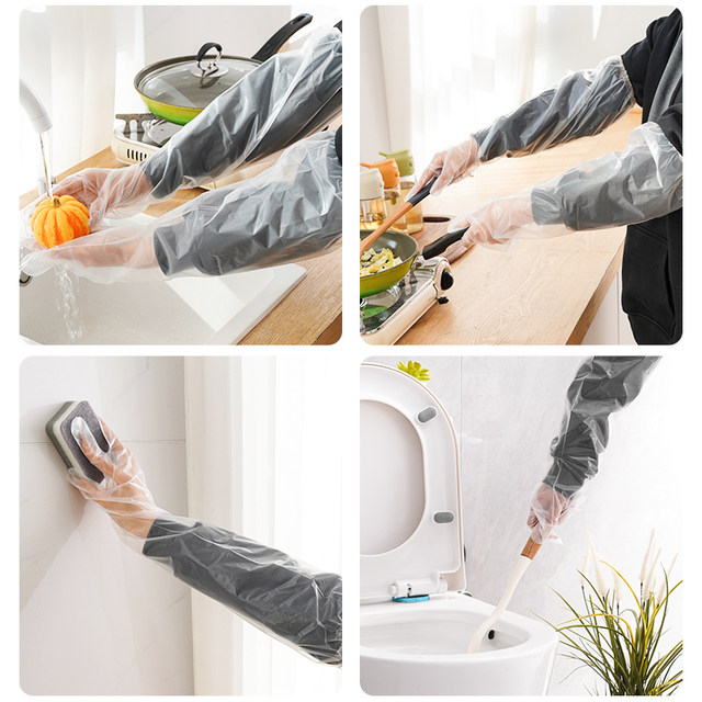 Disposable thickened wear-resistant gloves, extended version ...