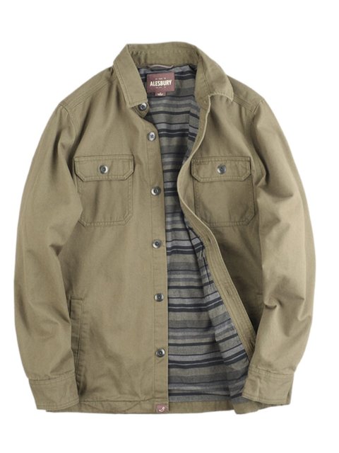 Large size men's clothing, heavy canvas jacket, European and American ...