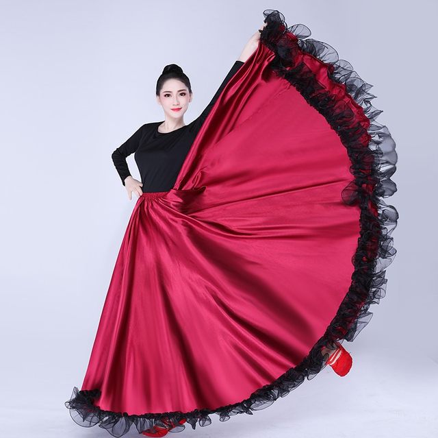 Flamingo Spanish bullfighting skirt belly dance skirt performance costume