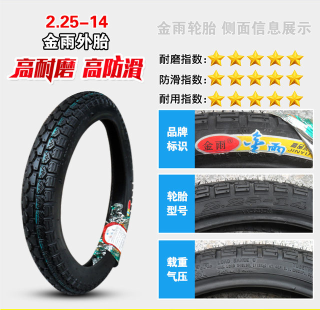 Golden Rain Tire 2.50/2.75-14 Wire Tire 3.00/3.50/3.75/4.50-12 tricycle ...
