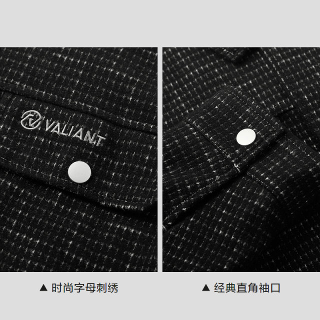 HLA/Heilan House 24 autumn new lapel easy-care jacquard casual fashion ...