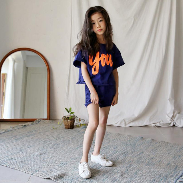 2024 summer middle-aged and older children's pure cotton fashionable ...