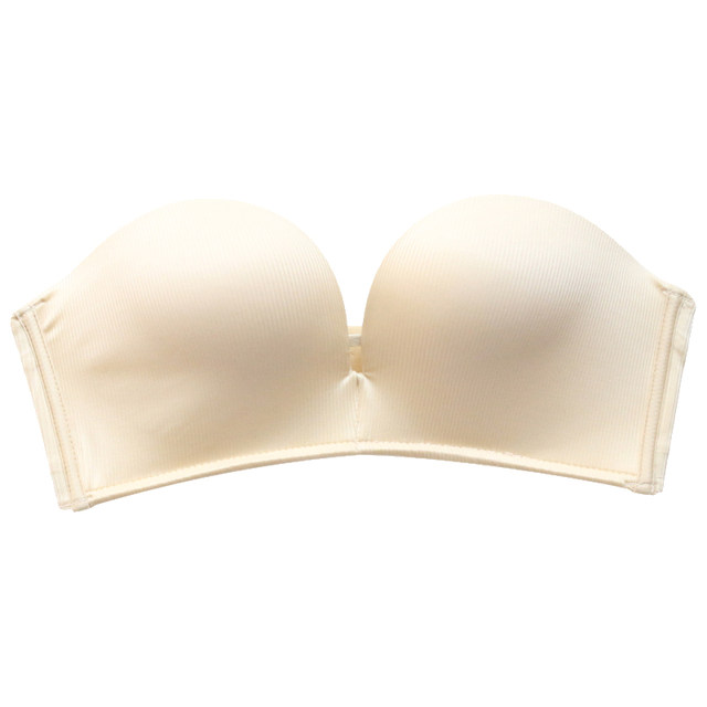 Strapless, wire-free, thickened, smooth, non-slip, small-chested, flat ...