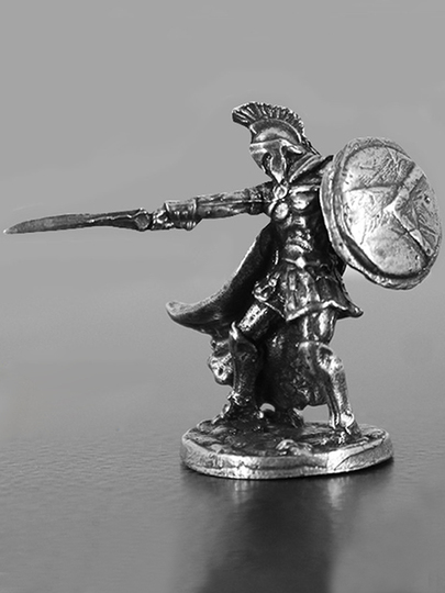 Antico Soldato Spartano Soldato Bronzo Antico "Soldato Romano" H Cm.