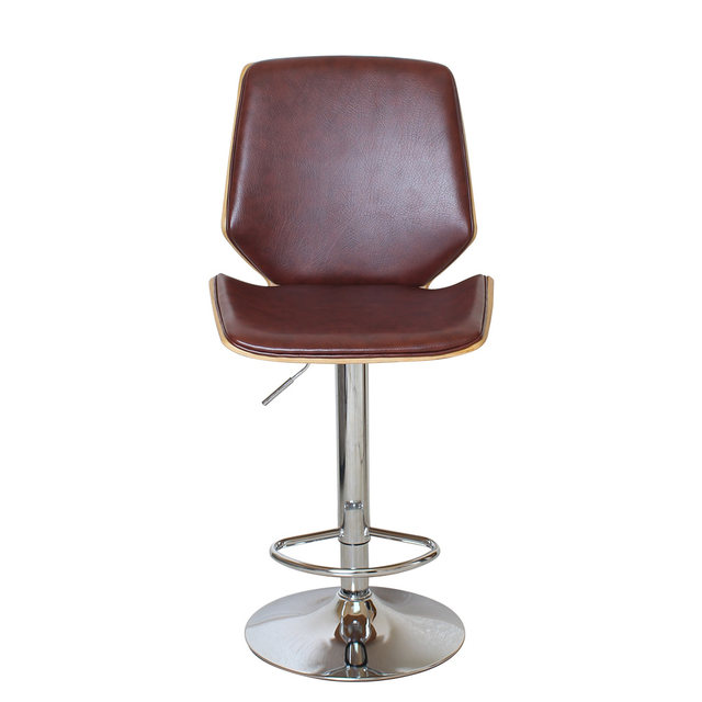 Nordic light luxury bar chair, home bar, chair lift solid wood back ...