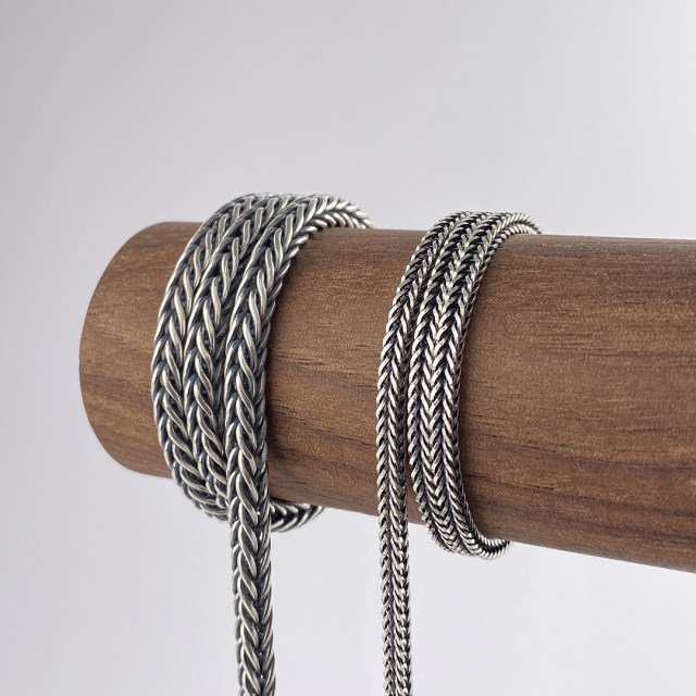 Informal 925 sterling silver retro national trend keel chain men's ...