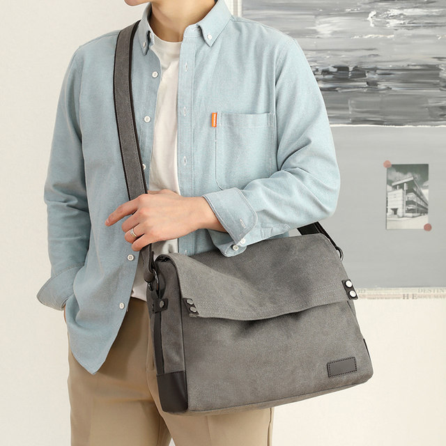 Work bag for men, messenger bag for construction site, men's canvas bag ...