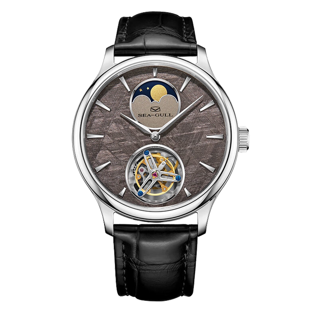 Seagull watch meteorite disk moon phase tourbillon business leisure ...