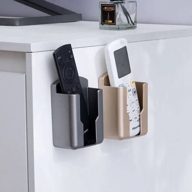 Air conditioning TV remote control storage box wall hanging rack ...