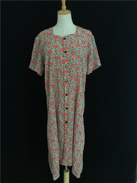 vintage ancient summer retro chiffon floral school style, fresh loose ...