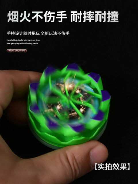 New hand-held firework top that emits fire, glows, spins and explodes ...
