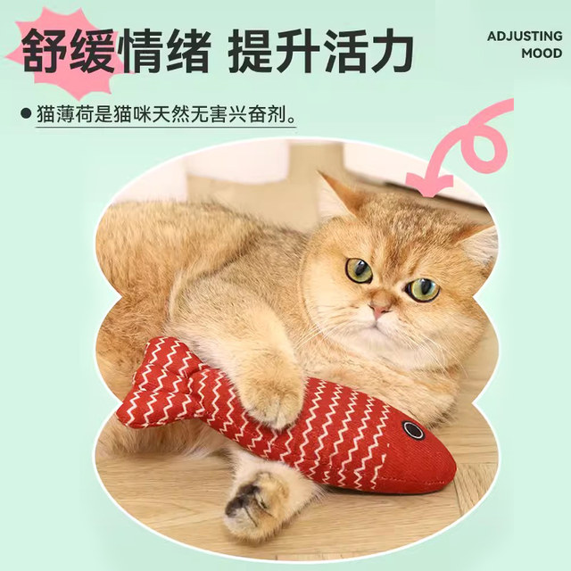 Catnip fish cat toy self-stimulating and relieving boredom amusing cat ...