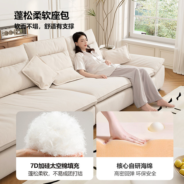 Chivas modern minimalist fabric sofa cat scratch cloth removable ...