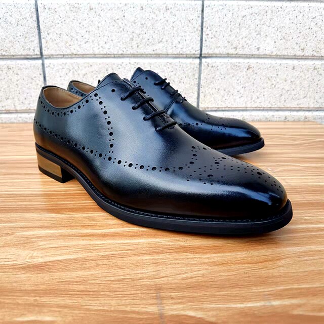 High-quality cowhide foreign trade shoes autumn breathable lace-up ...