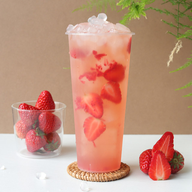 Gaoyu Strawberry Syrup Strawberry Flavor Honey Sparkling Soda Juice Cocktail Drink Fruit Dew 750ml