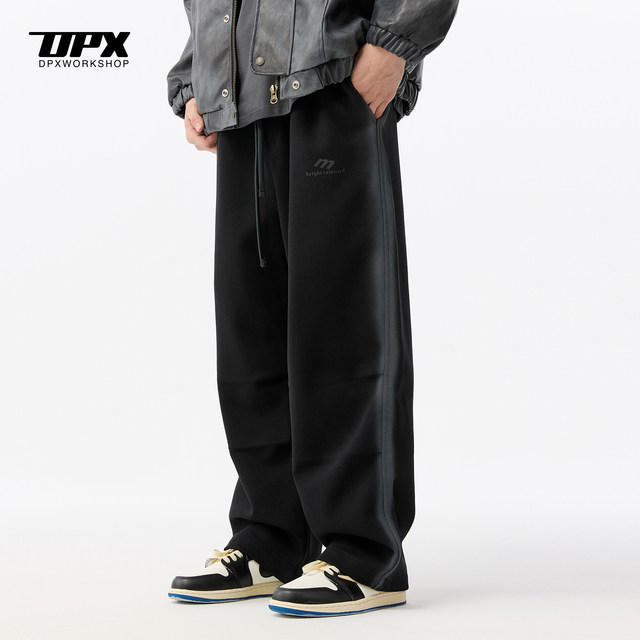 DPX autumn American large size printed loose straight paratrooper ...