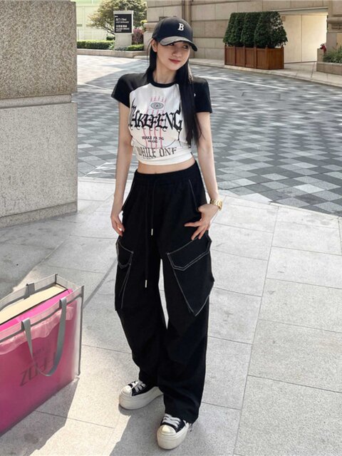 Pinsell, navel tight short T -shirt female short -sleeved summer high ...