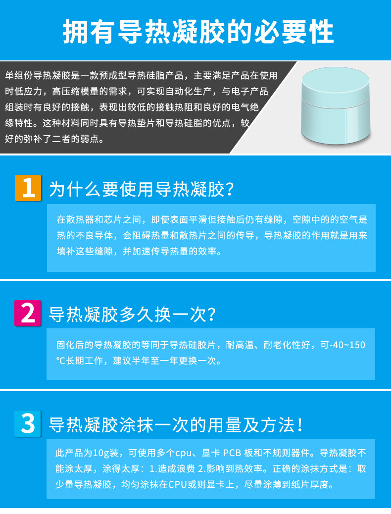 JEYI CPU Heat Conduction Silicone Gel Paste for Desktops, Notebooks ...