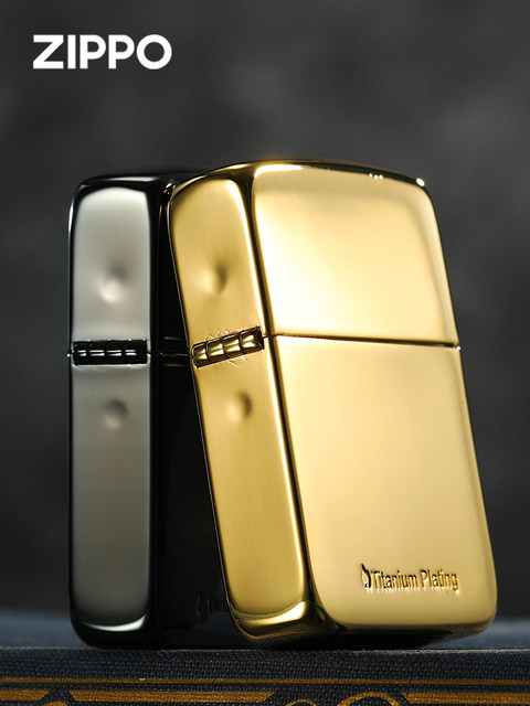 Kerosene lighter zippo genuine windproof zippo replica titanium plated ...