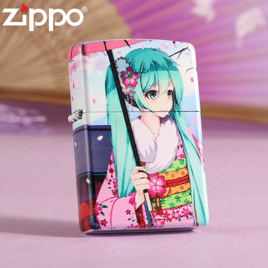 Kerosene Lighter Zippo Genuine Windproof Zippo Color Printed Cherry ...