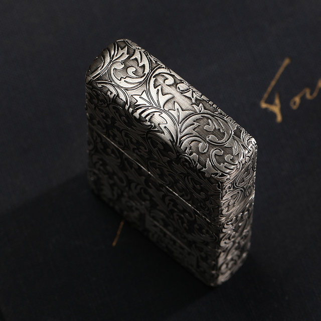 Coal oil lighter Zippo genuine windproof wind -made silver armor ...